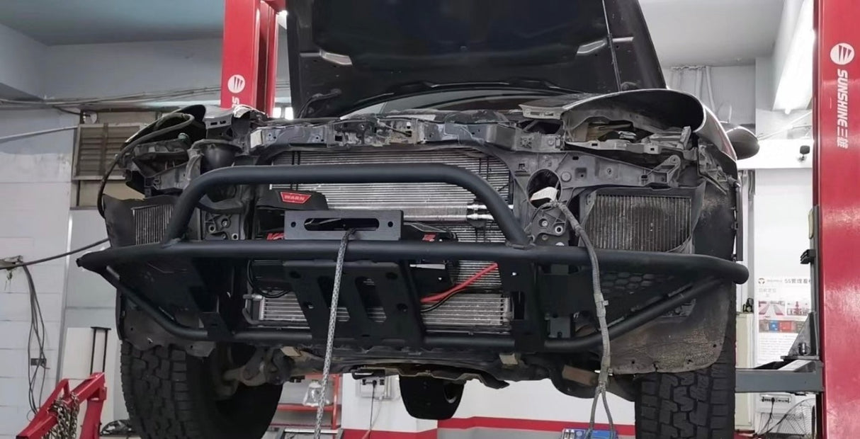 Porsche Cayenne Gen 2 958.1 Half Height Tubular Offroad Front bumper ...