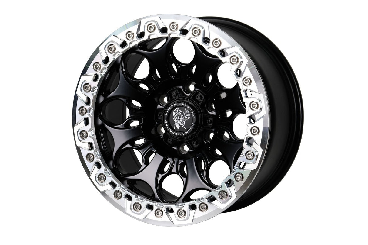Bucks B502 Forged Slotted Beadlock Offroad Wheels Machined Black ...