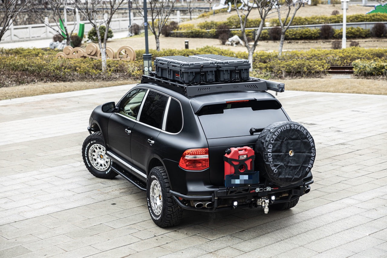 Porsche Cayenne 955/957 Rear Tubular Swing Out Tire Bumper – AkiOverland