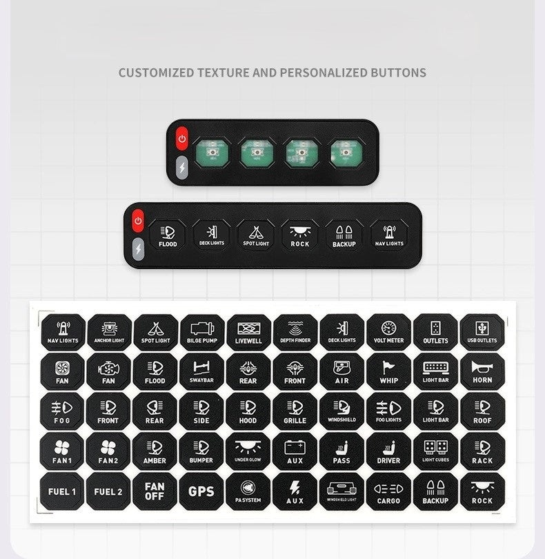 ATS 4/6 Gang Wireless LED Switch Panel, Off-Road Light Controller ...